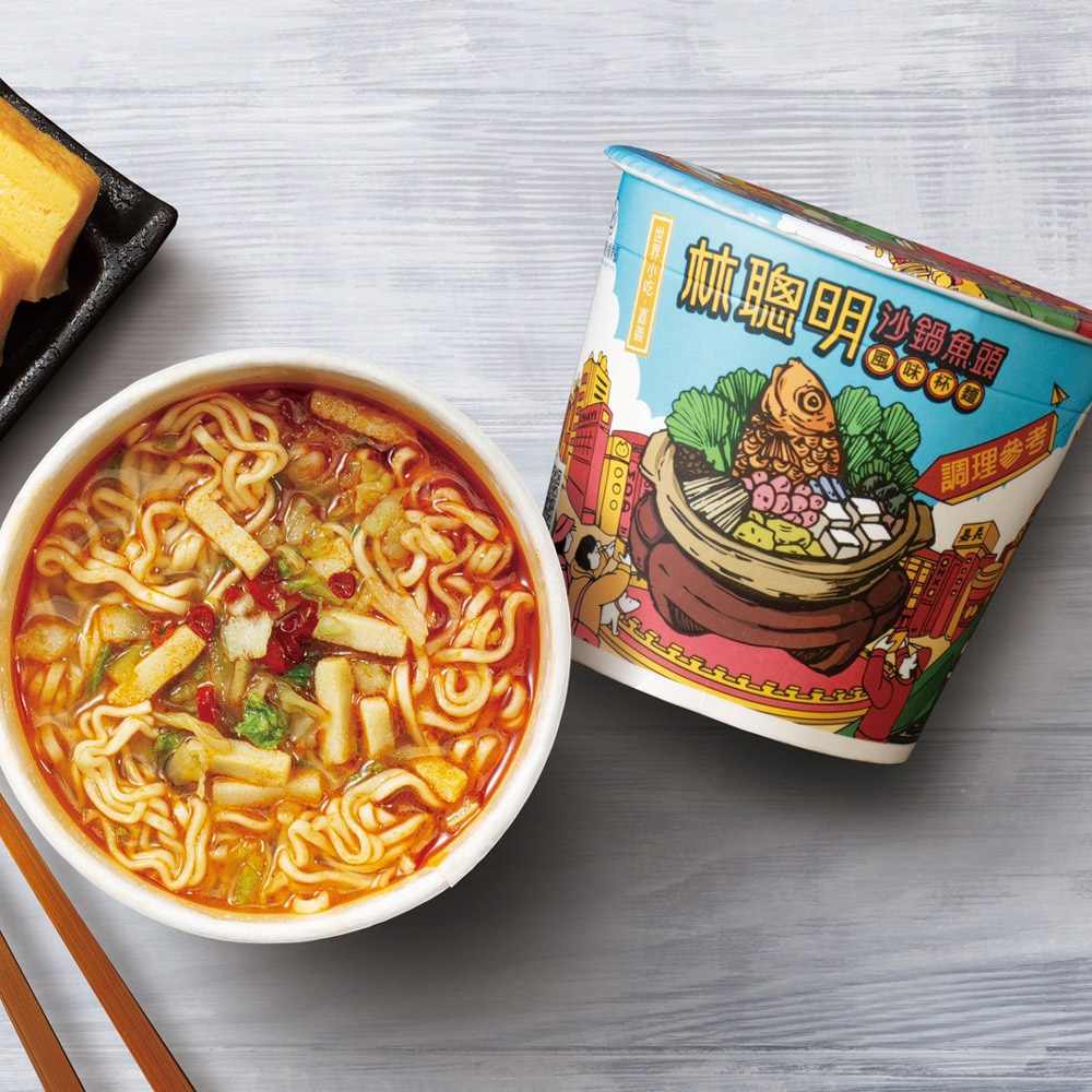 【林聰明沙鍋魚頭】砂鍋魚頭風味杯麵(12杯/箱) 泡麵 林聰明泡麵 砂鍋魚頭湯麵 － 生活市集