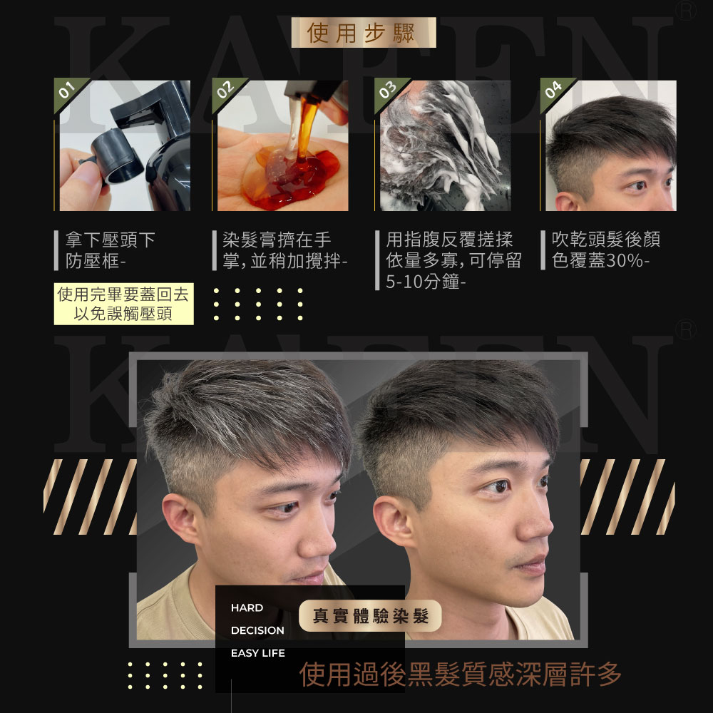 【KAFEN】染髮系列 咖啡棕和黑400ml升級版任選多入優惠組 染髮膏 何首烏 － 生活市集