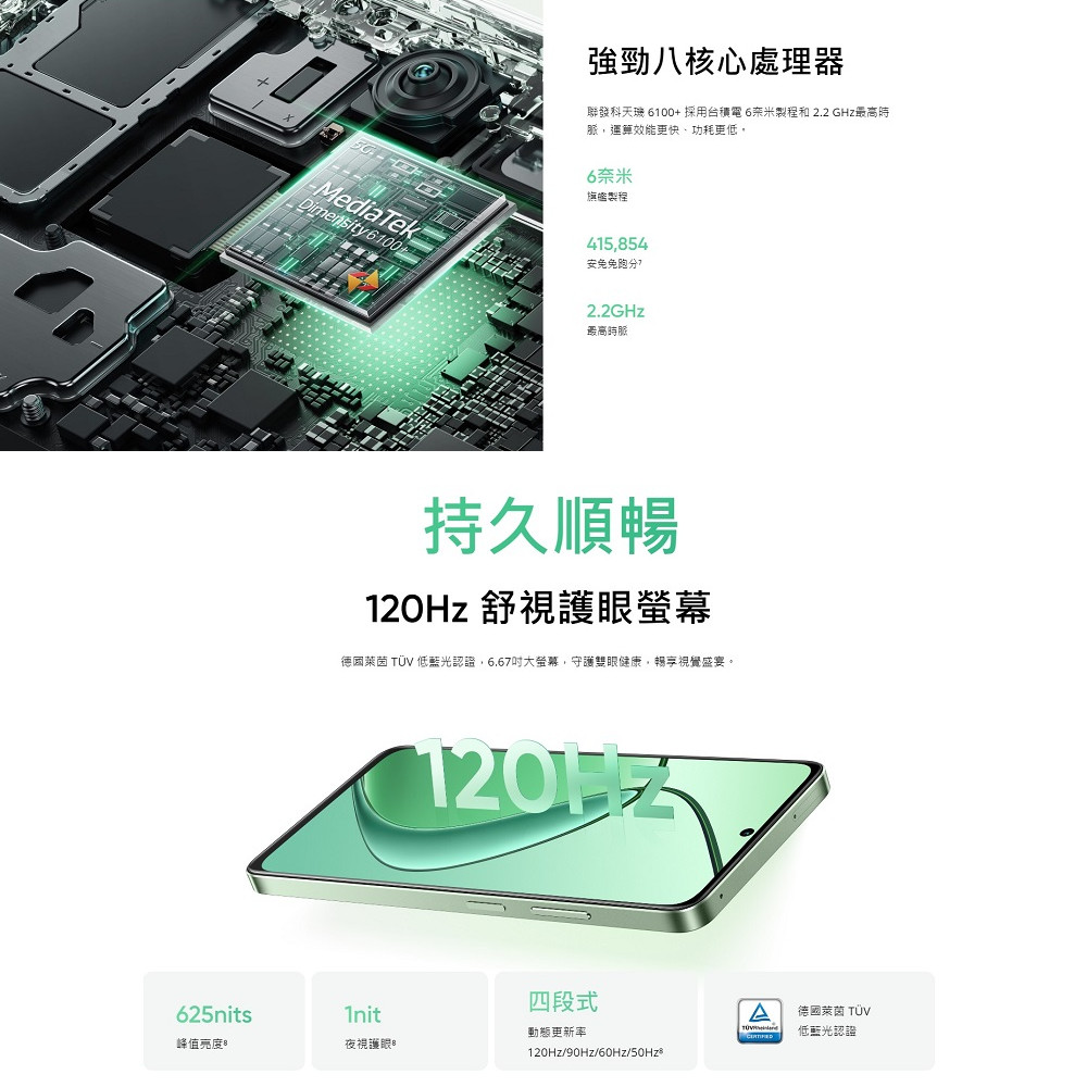 【realme】12x 5G (6G+128G) 6.67吋 5000萬鏡頭畫素 － 生活市集