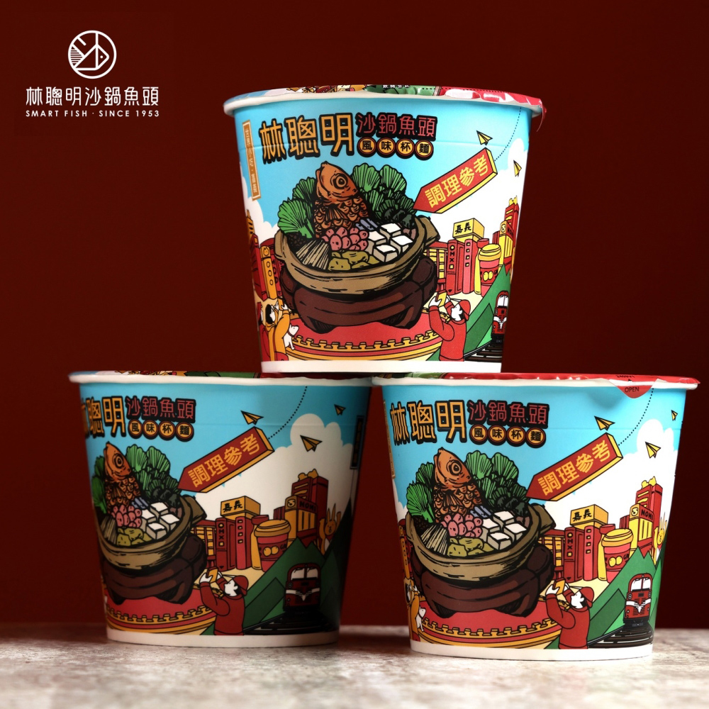 【林聰明沙鍋魚頭】砂鍋魚頭風味杯麵(12杯/箱) 泡麵 林聰明泡麵 砂鍋魚頭湯麵 － 生活市集